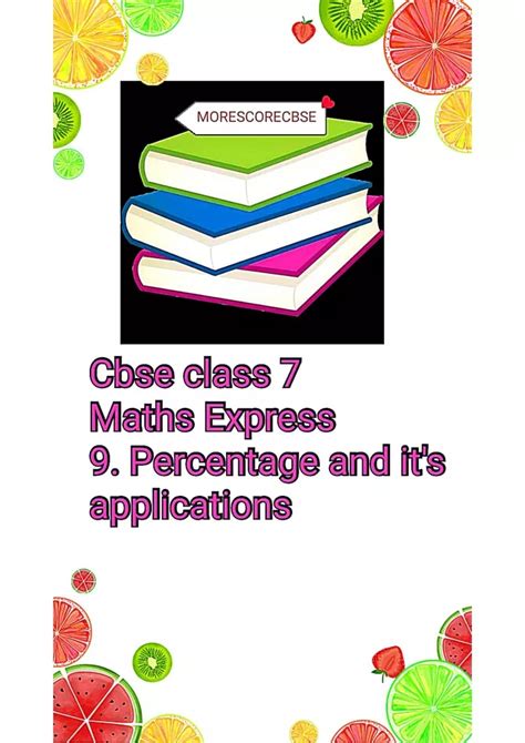 Ppt Class 7 Percentage And Its Application Pdf Download Powerpoint