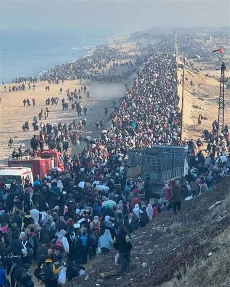 لليوم الثاني استمرار عودة النازحين إلى شمال غزة صفا