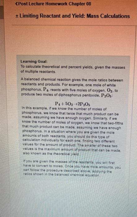 Solved Post Lecture Homework Chapter 08 Pm Limiting