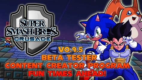 Super Smash Bros Crusade V0 9 5 Content Creator Beta Tester Program Vegeta Vs Patamon And