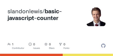 Github Slandonlewisbasic Javascript Counter