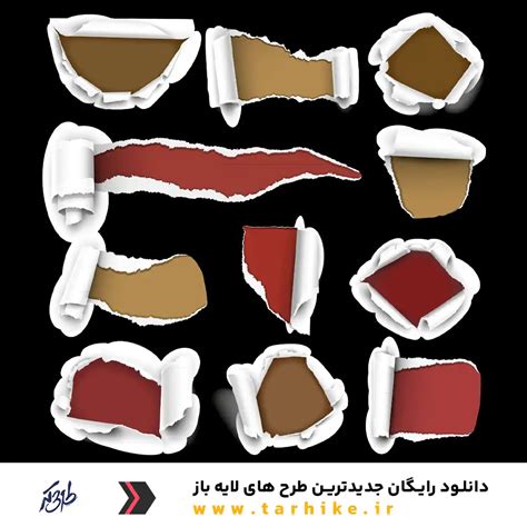 دانلود رایگان وکتور کاغذ برش خورده 😍 طرحی که