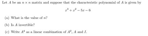 solved let a be an nxn matrix and suppose that the