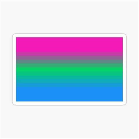 Refracted Polysexual Polyromantic Pride Flag Sticker By Leetrent98