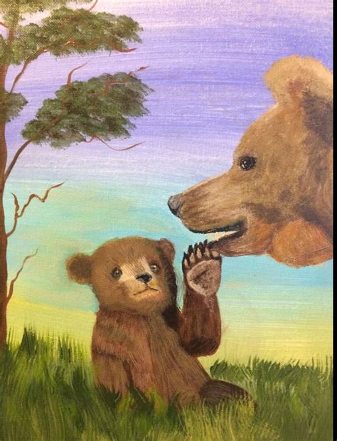 Grizzly Cub And Mom