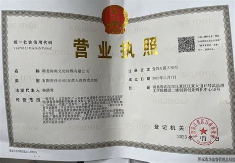 创业学生营业执照 武昌理工学院影视传媒学院