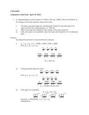 Pipe Systems Analysis Equivalent Diameter Lengths Calculations Course Hero