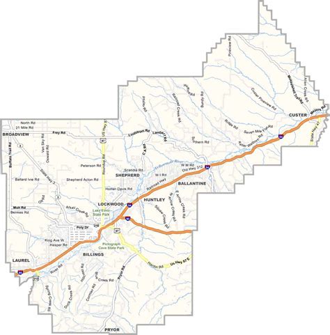 Yellowstone County Map Montana Us County Maps