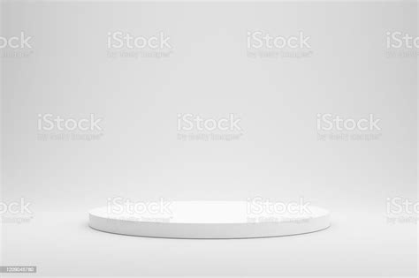 실린더 스탠드 개념흰색 배경에 빈 연단 또는 받침대 디스플레이 빈 제품 선반 서 배경 3d 렌더링 강단에 대한 스톡 사진 및 기타 이미지 Istock