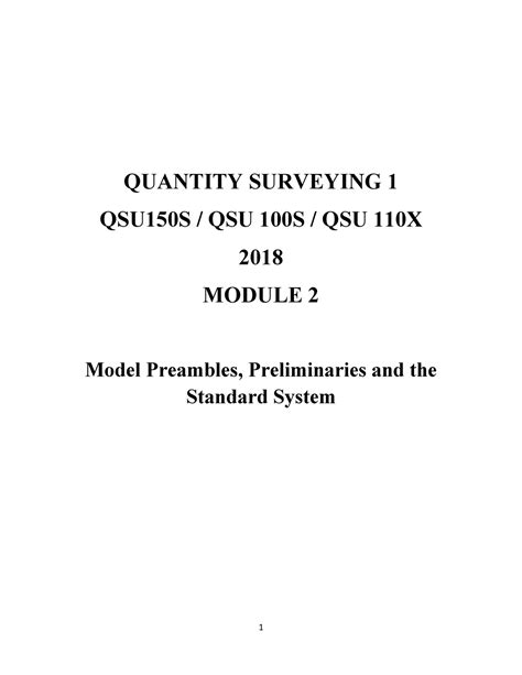 Module 2 Model Preambles Preliminaries And The Standard System
