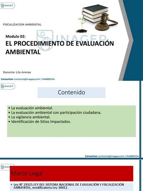 Modulo 02 El Procedimiento De Evaluación Ambiental Pdf Evaluación