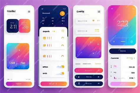 Premium Photo Design Of The Mobile Application Ui Ux A Set Of Gui