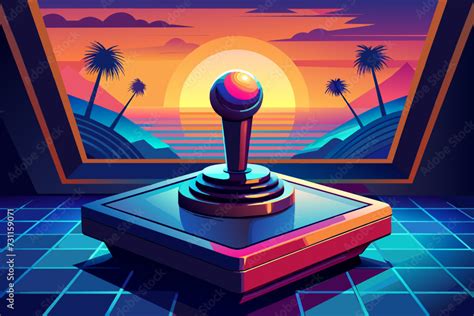 Retro Arcade Joystick Vektor Illustation Stock Vector Adobe Stock