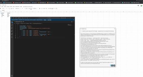 Unable To Parse Response From Google Expected Json But Received The