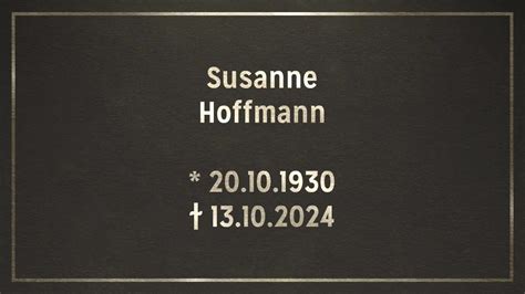 Videoanzeige Von Susanne Hoffmann Trauerundgedenkende