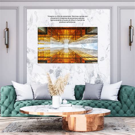 Картина на платно Удивителен силует на Хонг Конг 3d архитектура Китай град икономика