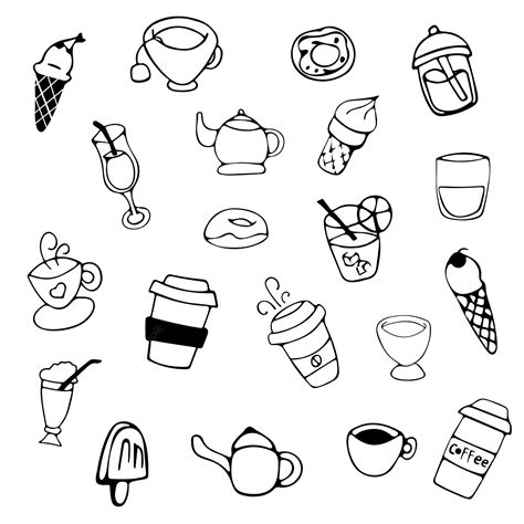 Premium Vector Vector Black And White Graphic Doodle Illustration On