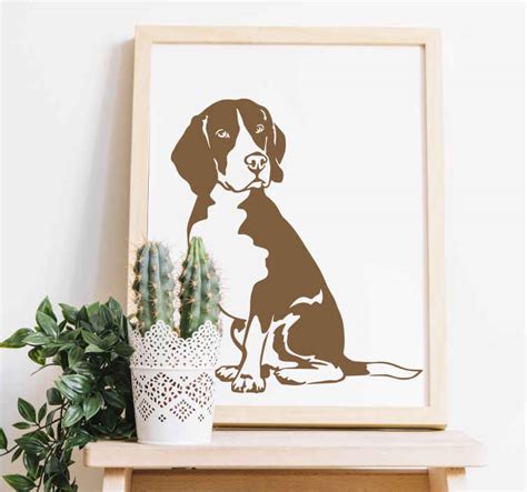 Autocolante cães e gatos vinis decorativos cão beagle TenStickers