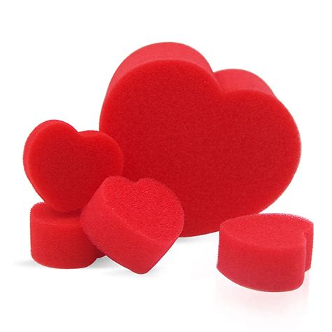 5pcs Magic Sponge Ball Magic Red Sponge Heart Love Grandado