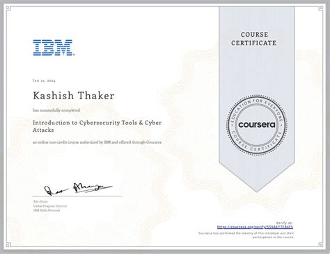Earned Ibm Certificate In Cyber Security Tools And Attacks Kashish Thaker Posted On The Topic
