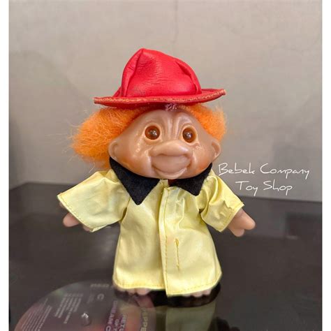 5吋 古董玩具 1986年 Dam Troll Doll 消防隊 消防員 丹麥 醜娃 巨魔娃娃 幸運小子 絕版玩具 玩偶 娃娃 書籍、休閒與