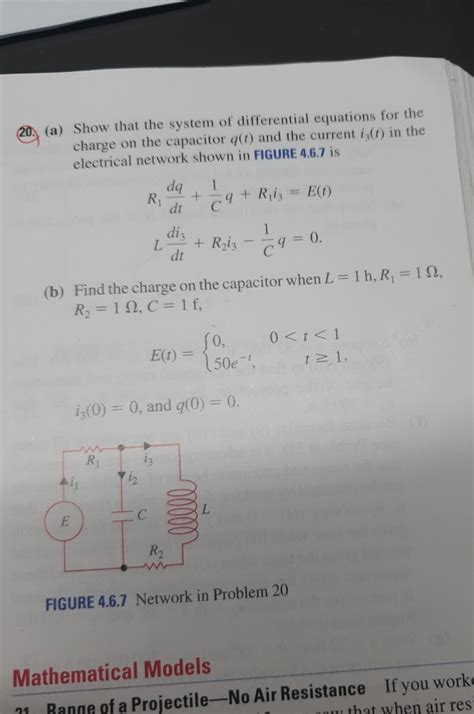 Solved 20 A Show That The System Of Differential Chegg Com
