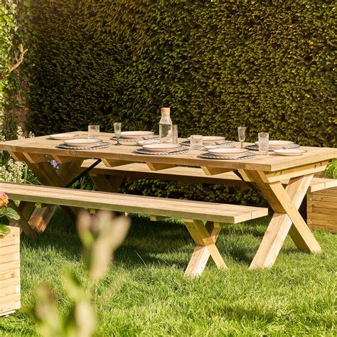 Wooden Garden Dining Tables And Benches Free Uk Mainland Delivery