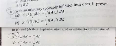 solved of intersecu an b with an arbitrary possibly