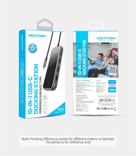 Vention Usb C Hub Mirrored Surface Multi Function Usb C To Ports Usb Pd Hdmi Vga Ethernet Sd