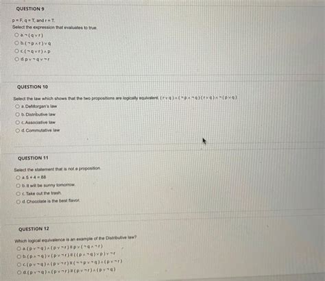 solved p f q t and r t select the expression that