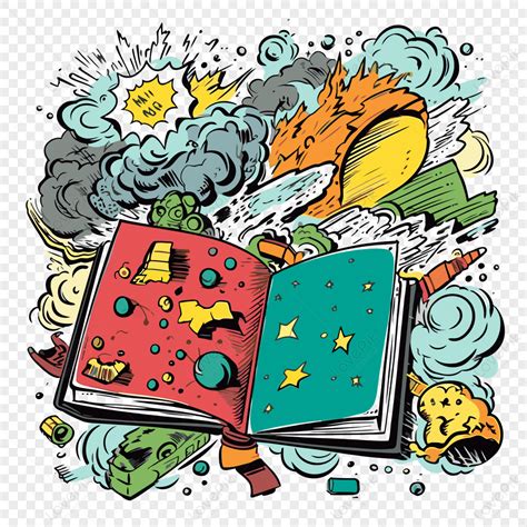 만화책 벡터클립 아트상표 Png 일러스트 무료 다운로드 Lovepik