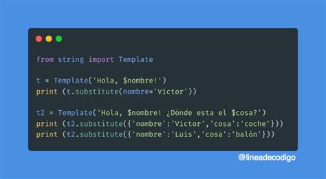 Plantillas En Cadenas Python