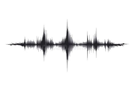 Abstract Soundwave Visualization With Black And White Design Stock Illustration Illustration