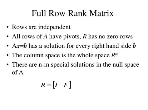 Ppt Lecture 10 Dimensions Independence Basis And Complete Solution Of Linear Systems