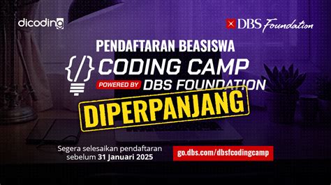 Pengumuman Terpilih Program Coding Camp 2025 Powered By DBS Foundation