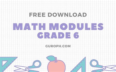 Grade 6 Modules In Math [free Download]