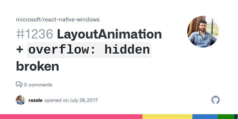 Layoutanimation `overflow Hidden` Broken · Issue 1236 · Microsoft