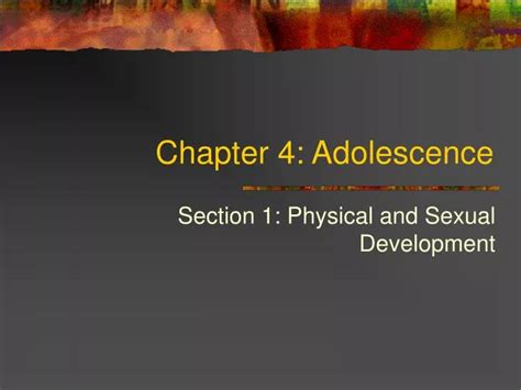 Ppt Chapter 4 Adolescence Powerpoint Presentation Free Download