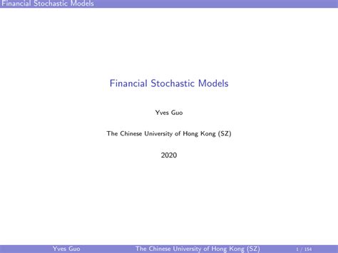 Stochastic Models 2020 V20