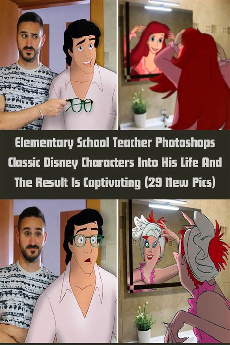 Elementary school teacher photoshops classic disney characters into his life and the result is ...