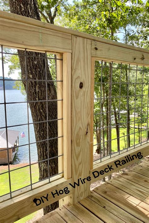How To Build A Hog Wire Deck Railing Wire Deck Railing Deck Railing