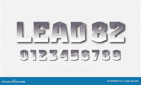 Silver Colored And Metal Chrome Sans Serif Font Stock Vector Illustration Of Fantastic Silver