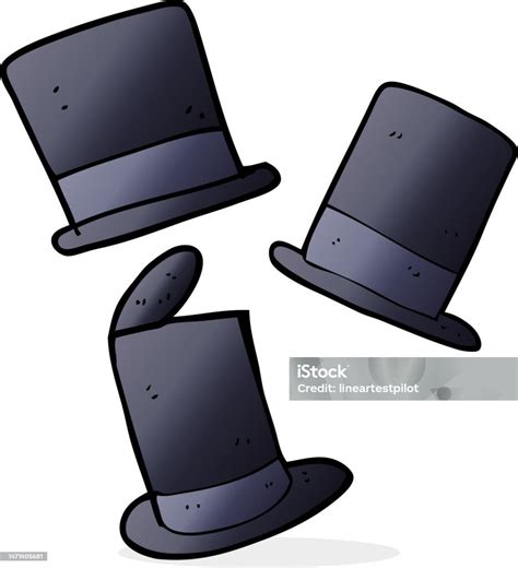 Freehand Drawn Cartoon Top Hats Stock Illustration Download Image Now