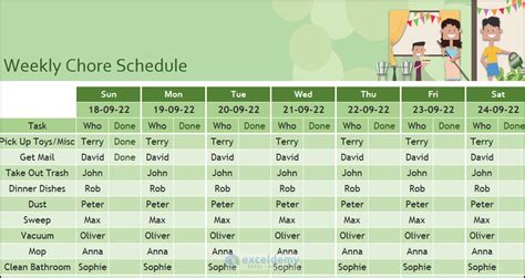 How To Create A Weekly Schedule In Excel Suitable Methods