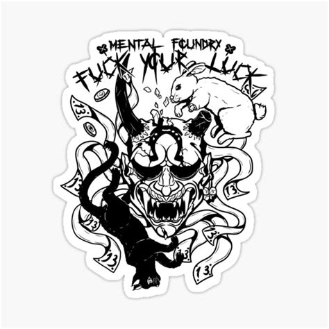Bad Luck Sticker For Sale By Mental Foundry Redbubble