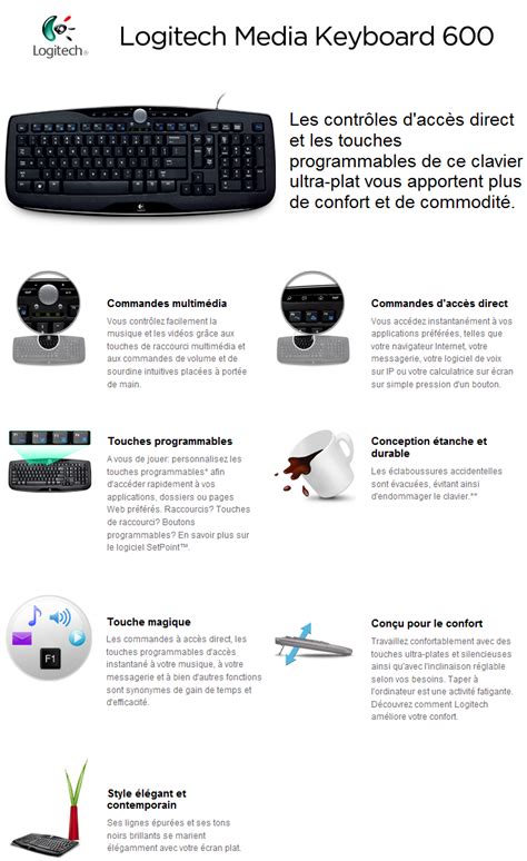 Clavier Logitech Media Keyboard 600 Prix Maroc