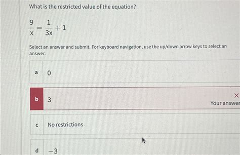 Solved What Is The Restricted Value Of The