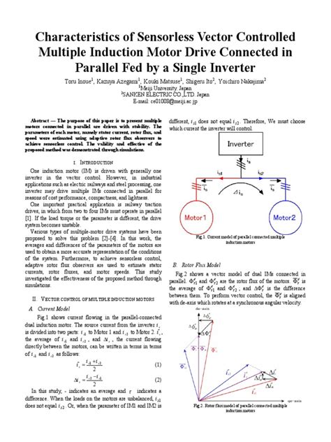 pdf characteristics of sensorless vector controlled multiple