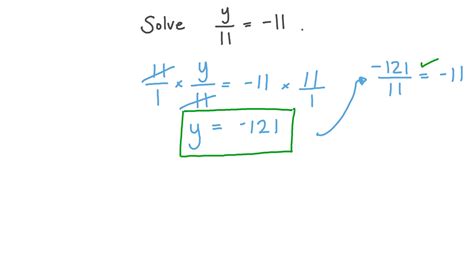 Question Video Solving One Variable Equations Involving Negative