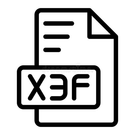 X3f Icon Outline Style Design Image File Image Extension Format File